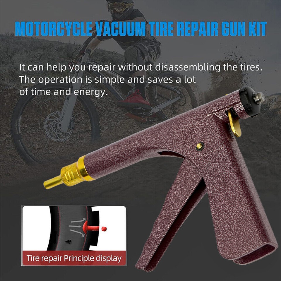 Tire Plugger Tubeless Tire Wheel Repair Gun Kit Mushroom Plug Probe ...