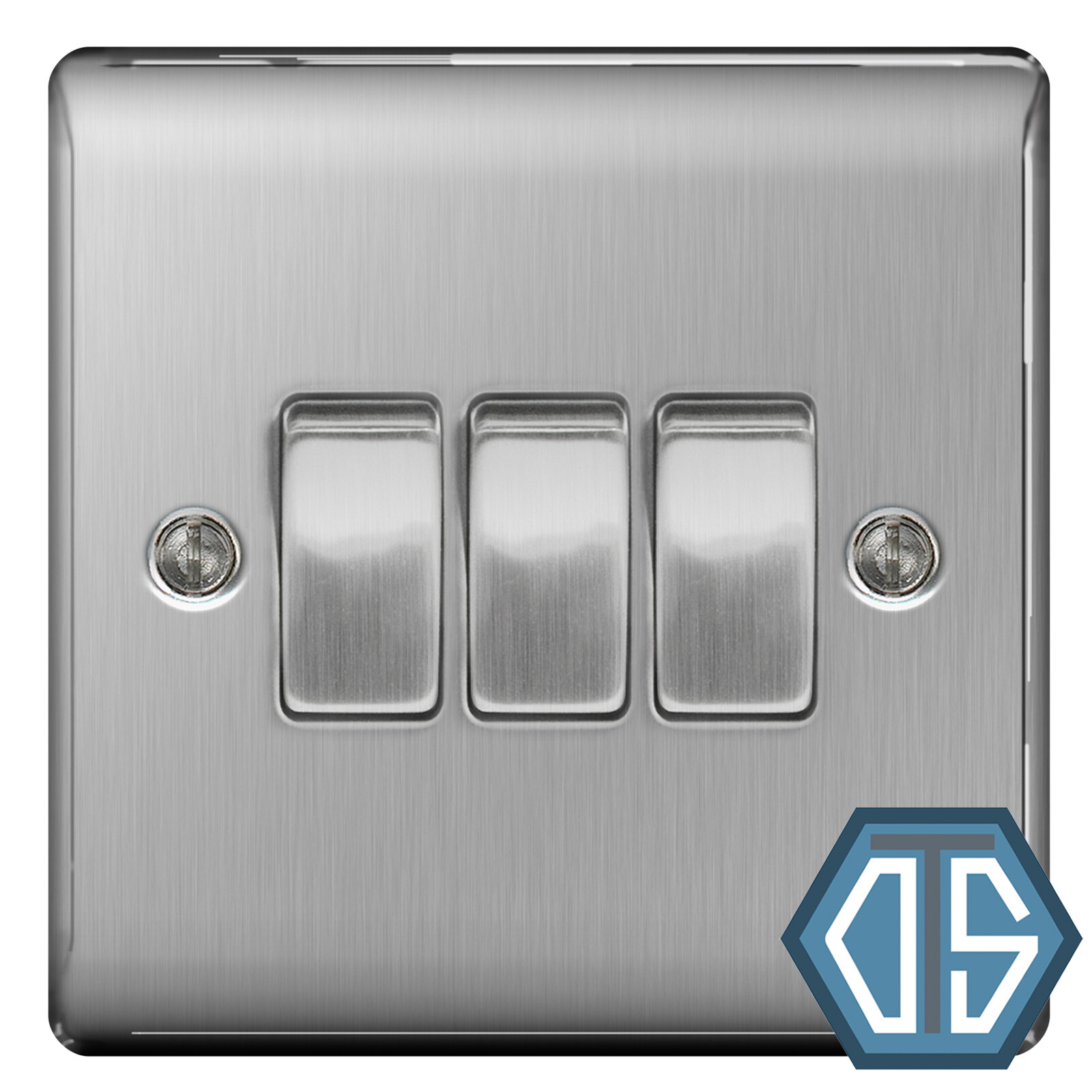 BG Nexus Brushed Steel Satin Chrome Light Switch NBS12 NBS42 NBS43 ...