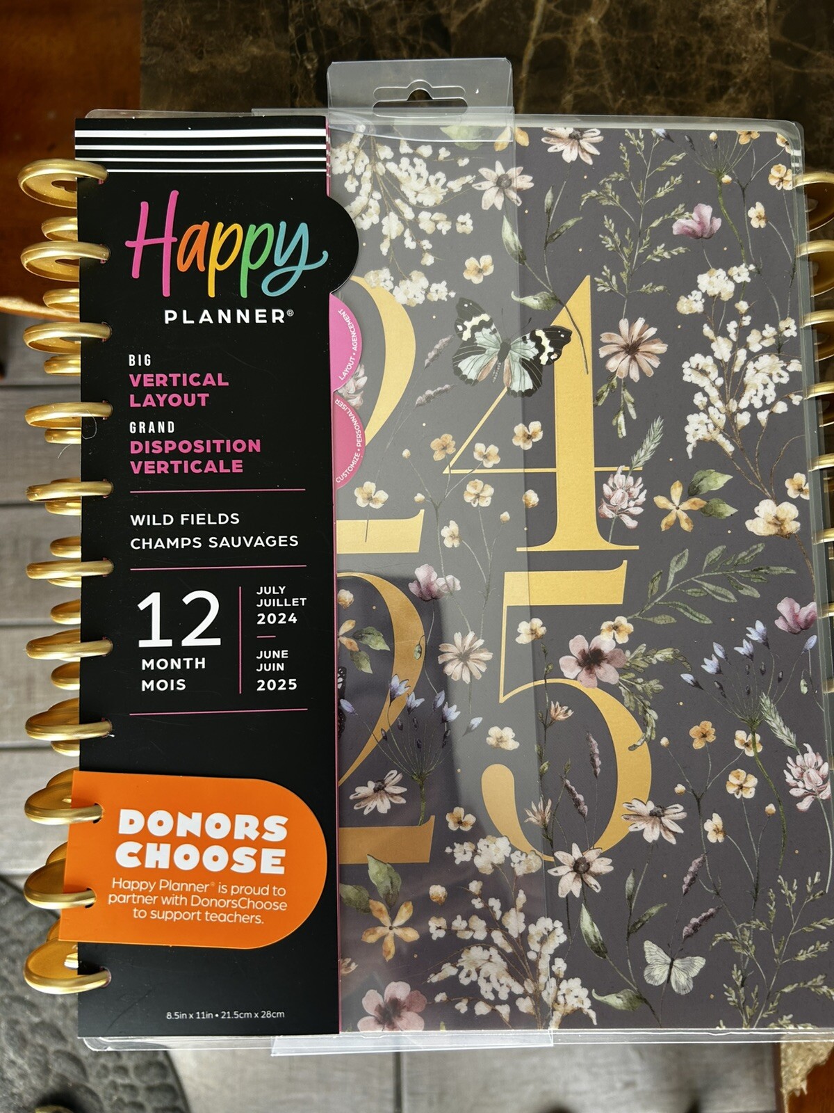 New Happy Planner 2024-2025 “WILD FIELDS” Big Vertical Layout 12 Months ...