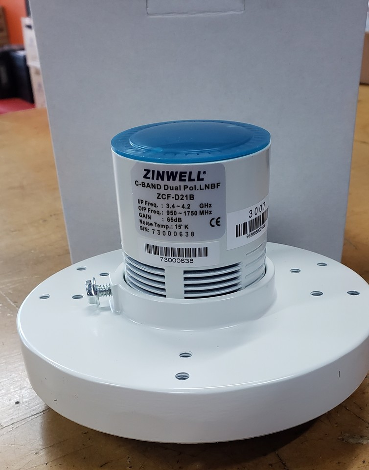 10 x C-Band Zinwell Dual Polarity Single Output LNBF ZCF-D21B Satellite ...
