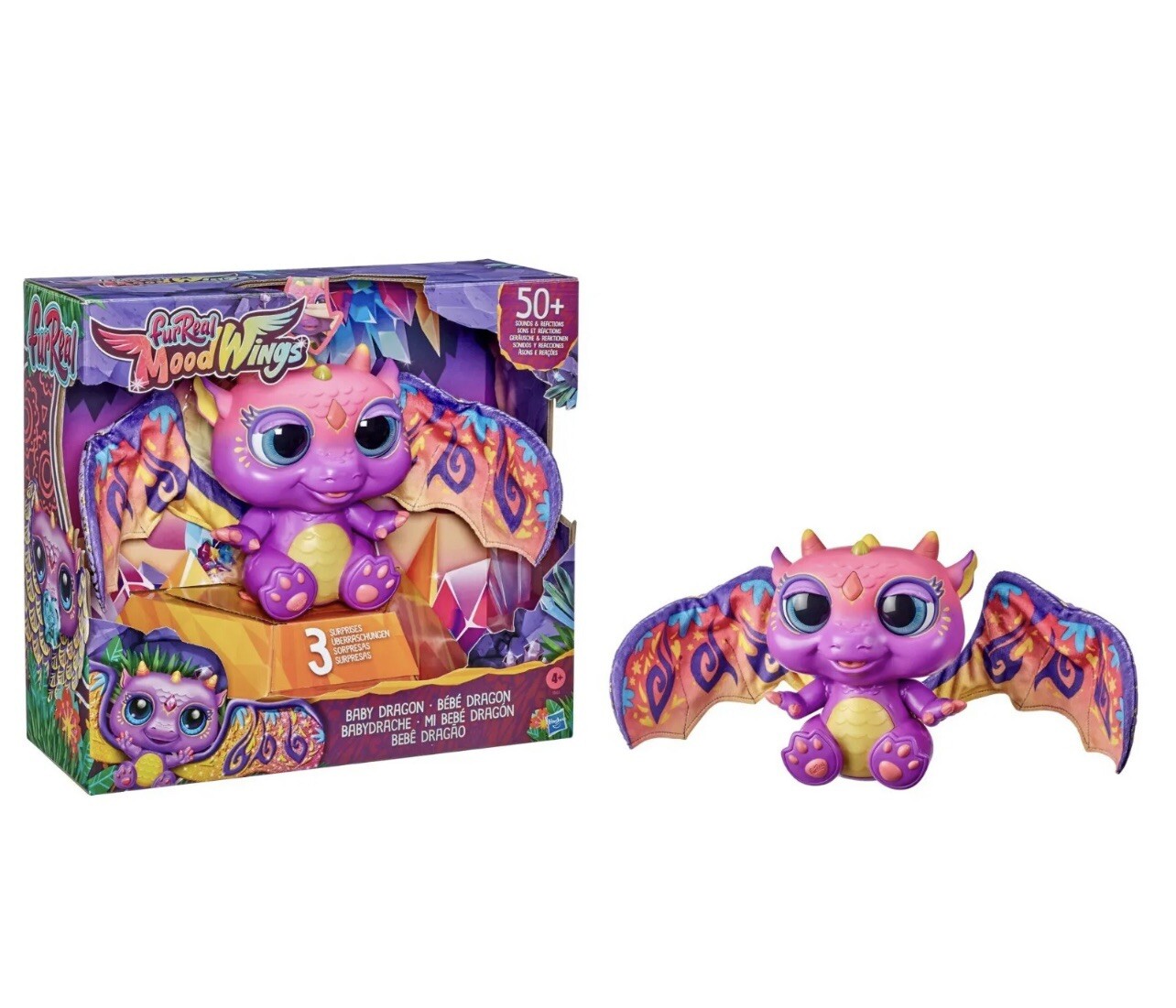 FurReal Moodwings Baby Dragon Interactive Pet Toy, 50+ Sounds ...