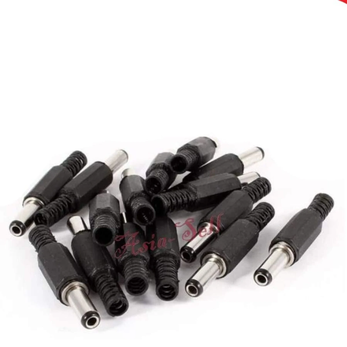 10pcs DC 5.5x2.5mm Power Cable Male Plug 14mm Shaft Connector Adaptor ...