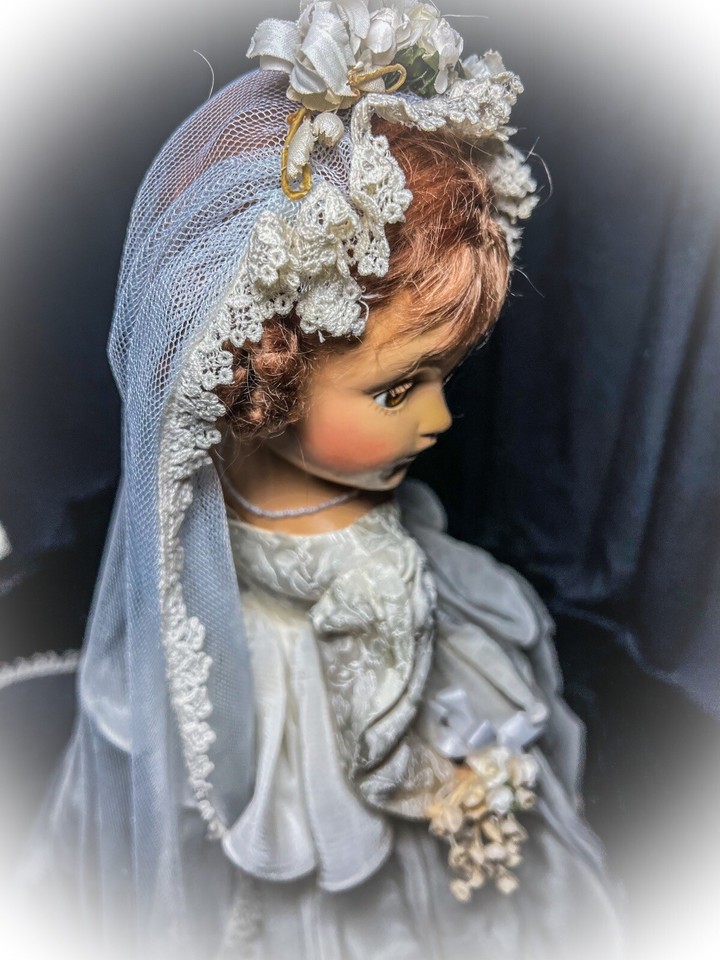 17” Madame Alexander 1938-44 Composition Wendy Ann Bride Doll ...