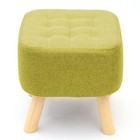Large Square Ottoman Footstool Fabric Pouffe Padded Foot Rest Stool 4 ...