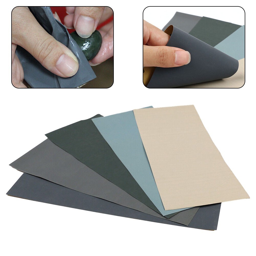 Wet and Dry Sand Paper Set 5 Sheets (Mixed Grits 2000 2500 3000 5000 ...