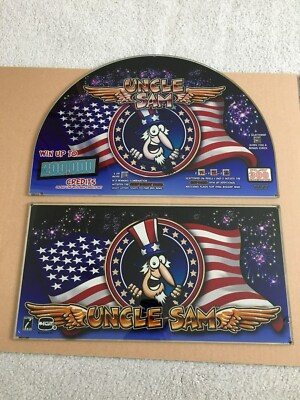 IGT 17" Uncle Sam Round Top and Belly Slot Machine Glass | eBay