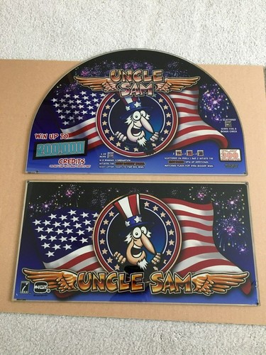 IGT 17" Uncle Sam Round Top and Belly Slot Machine Glass | eBay