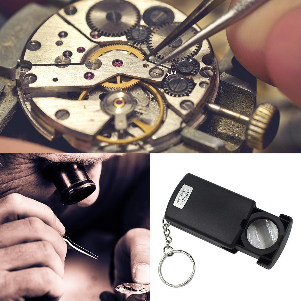 AU 45x Glass Magnifier Portable Pulling Type Magnifying Loop with LED ...