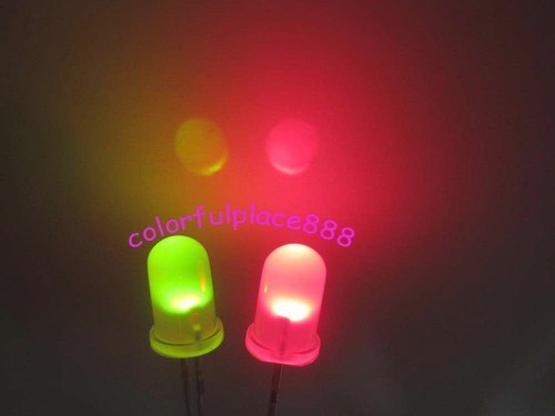50pcs, 5mm Dual Bi Color Polar Changing Red/Green Led Diffused Leds ...