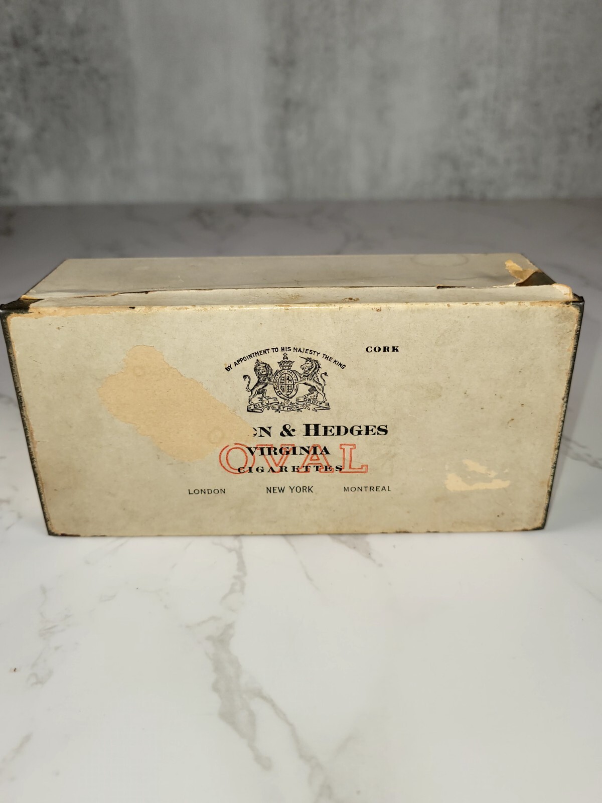 Vintage Benson and Hedges Cork Virginia Oval Cigarettes Tin Empty 6"x3 ...