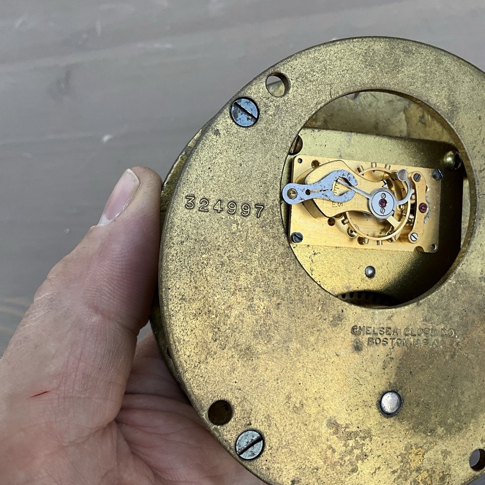 chelsea boston clock company WW2 ships clock movement , running ...