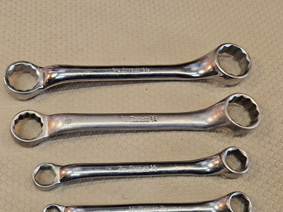 Vintage 7-piece Snap-on Offset Double Box End SAE Wrench Set 1/4" to 11 ...