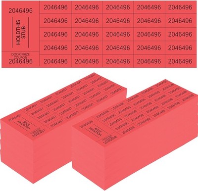 1000 Sheets Chinese Auction Raffle Tickets 25 Numbers Per Sheet Red | eBay