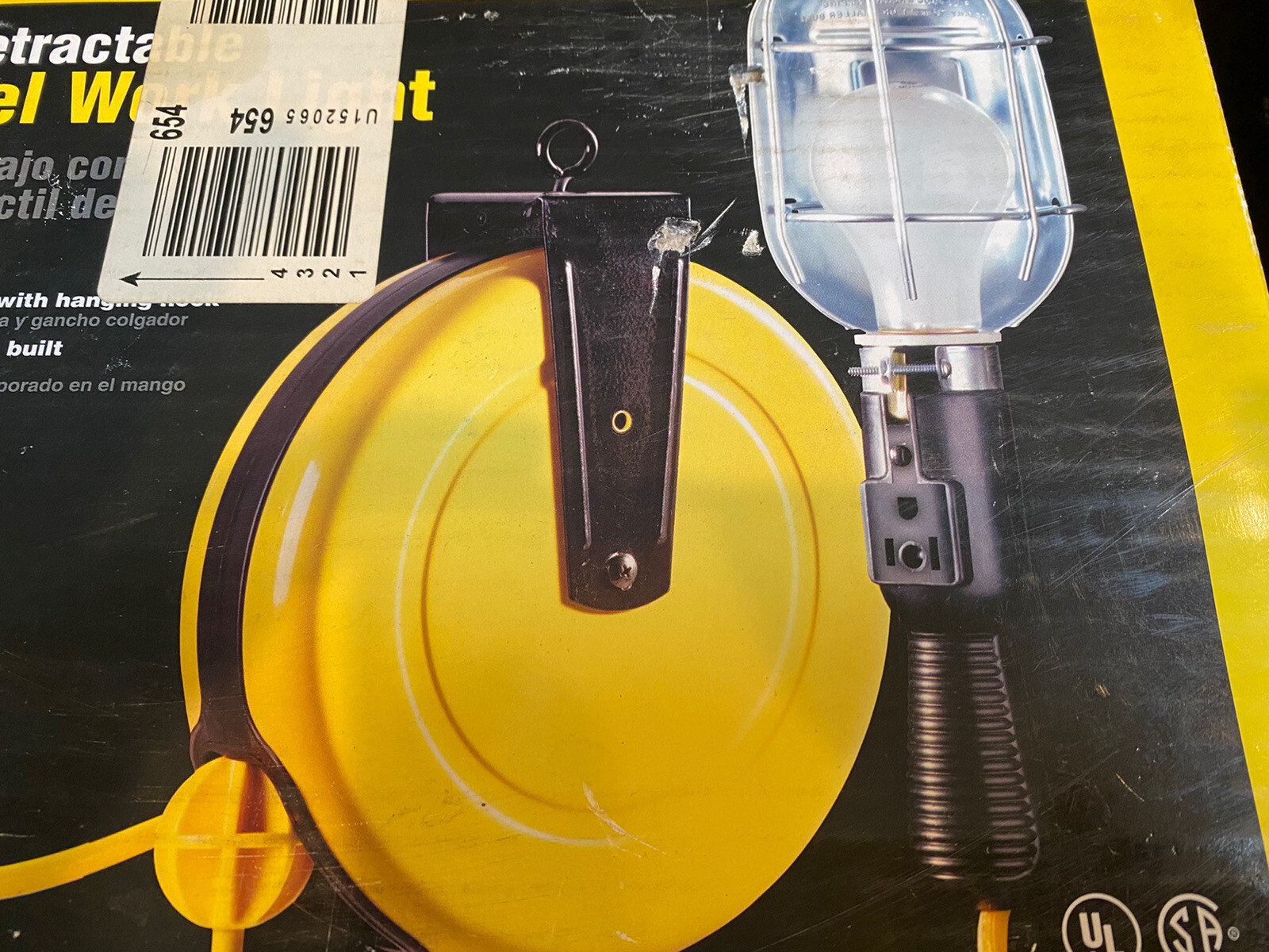 LUMAPRO 1W943A Incandescent Retractable 25 Foot Cord Reel Work Light ...