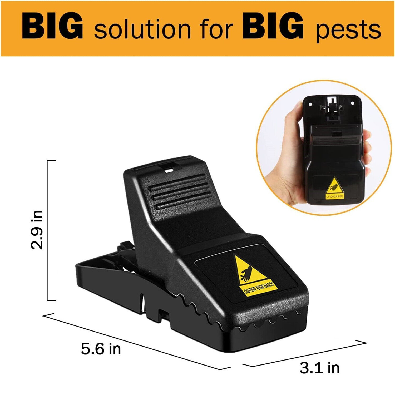 6 Pack Mouse Traps Rat Mice Killer Snap Trap Power Rodent Heavy Duty