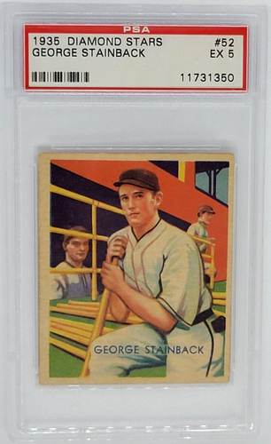 1935 Diamond Stars #52 George Stainback Card - Graded PSA 5 EX, Chicago ...