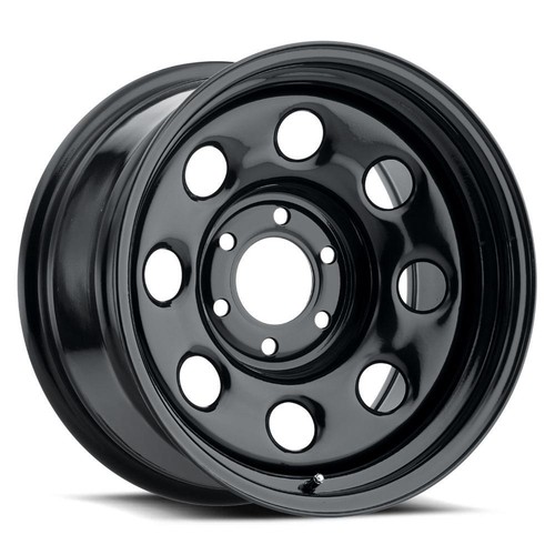 4 New 15x8 Vision 85H Soft 8 Gloss Black 5x120.65 5x4.75 ET-19 Wheels ...