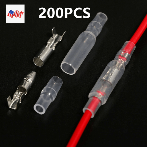 200PCS 4.0mm Bullet Terminal Car Electrical Wire Female Male Connector ...