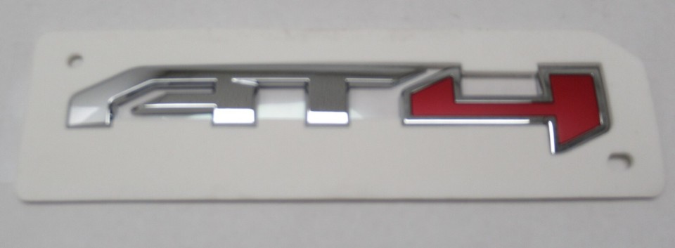 AT4 Chrome Rear Tailgate Door Emblems 3D Badge 2021-2024 GMC Canyon ...