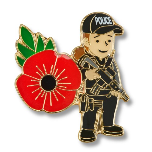 Female Police Cop Firearms Officer Flower Pin Badge ARV | eBay