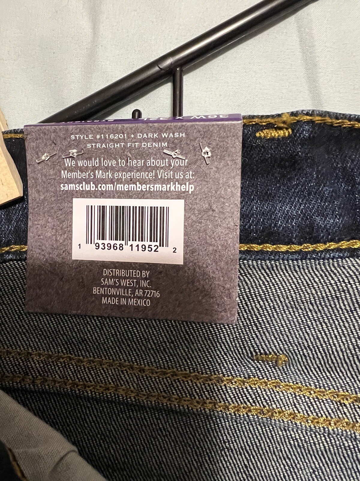 Members Mark Premium Stretch Denim Straight Fit Jeans Men’s 36x32 | eBay