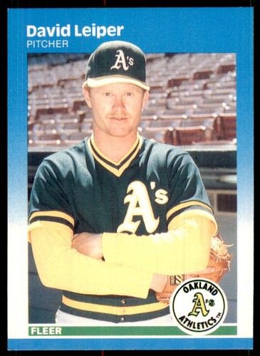 1987 Fleer Dave Leiper p Oakland Athletics #398 | eBay
