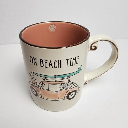 Coffee Tea Mug Spectrum Designz ON BEACH TIME Surfing Board Pet Vintage ...