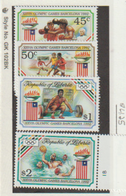 Liberia Scott #1151-1154 MNH Sport Olympic Games Football Soccer | eBay
