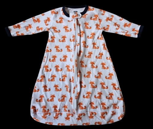 ~HB Hudson Baby Fox Print Sleep Sack Cotton Wearable Blanket One Size 0 ...