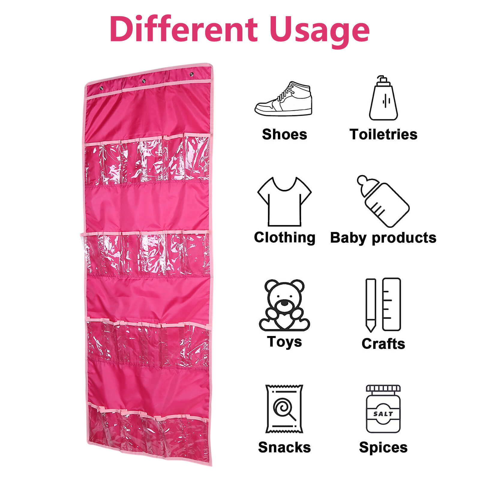 Toy Storage - Kids Toys Hanging Storage Organizer Bags with 3 Hooks ...
