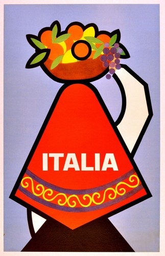 Italia italy advert print poster vintage travel advert for glass frames ...