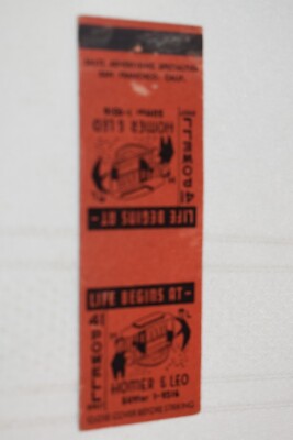 Homer & Leo San Francisco California 20 Strike Matchbook Cover | eBay