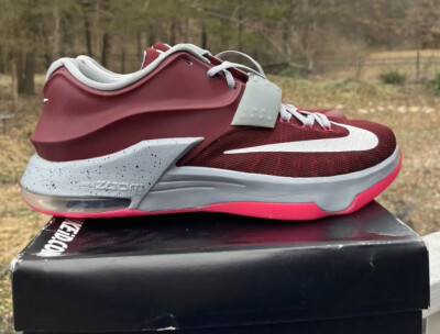 Nike KD 7 Size 11.5 Maroon Pink Lebron Crown Jewel Inspired | eBay