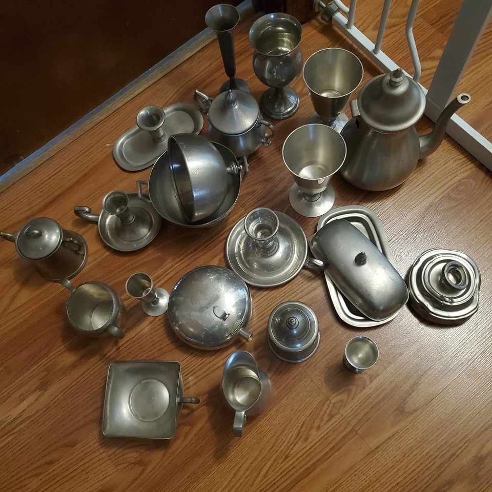 11 POUNDS SCRAP PEWTER FOR RELOADS, CASTING OR RESALE, all marked ...