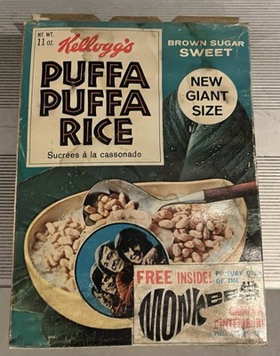 1967 Kellogg’s Puffa Puffa Rice Cereal Box Monkees Unopened | eBay