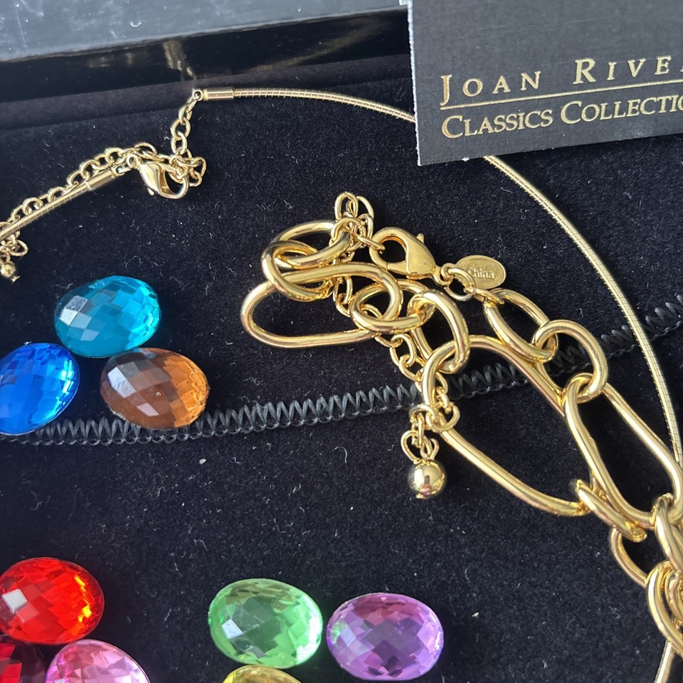 NEW Joan Rivers Ten 10 Color Interchangeable Omega Necklace LOT 2 Combo ...