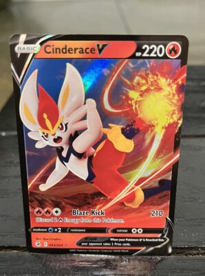 Pokemon TCG Cinderace V 035/192 Rebel Clash Ultra Rare Holo | eBay