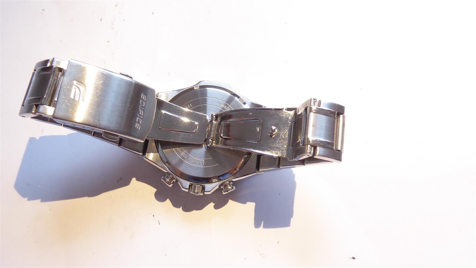 Pre-owned: Casio 5585 Edifice Solar Powered Gents Watch. Silver. EQS ...