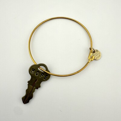The Giving Keys Bracelet Gold Tone Hope Key Charm Bangle | eBay