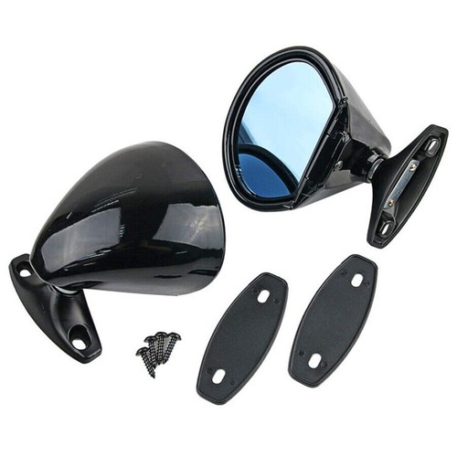 1 Pair California Vintage Style Vehicle Door Wing Side Mirrors Blue ...