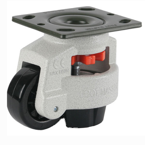 FOOT CASTER GD-100 Leveling Caster - 750KG - 1600lb - 75mm Nylon Wheel ...