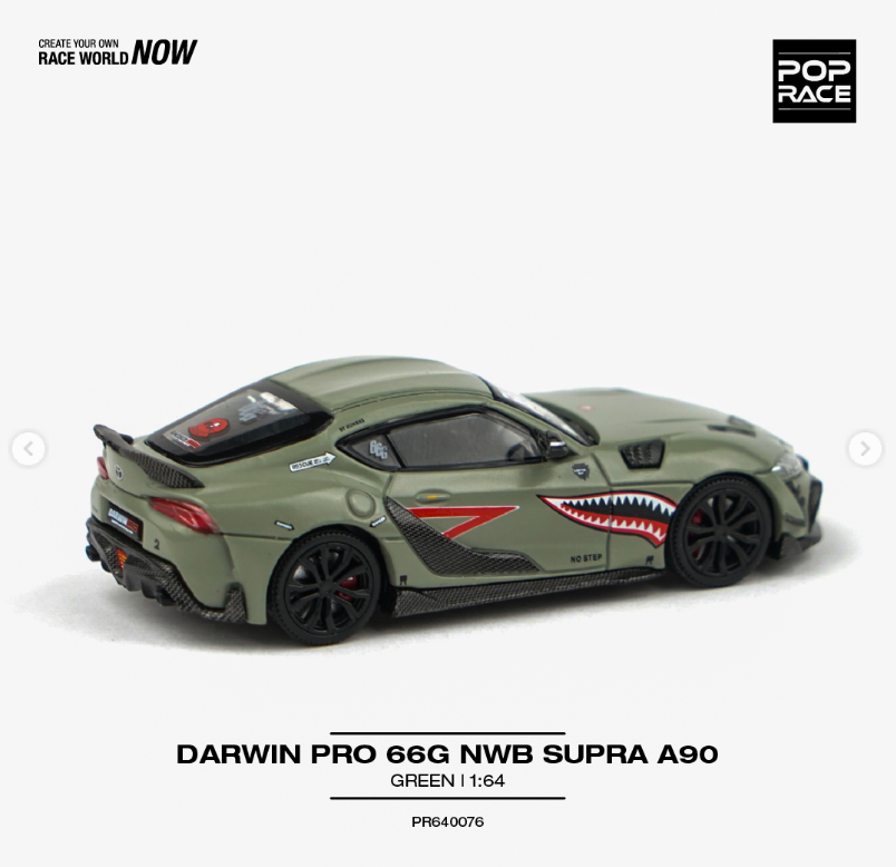 Pop Race Supra Darwin Pro 66G NWB Shark Teeth 1/64 | eBay