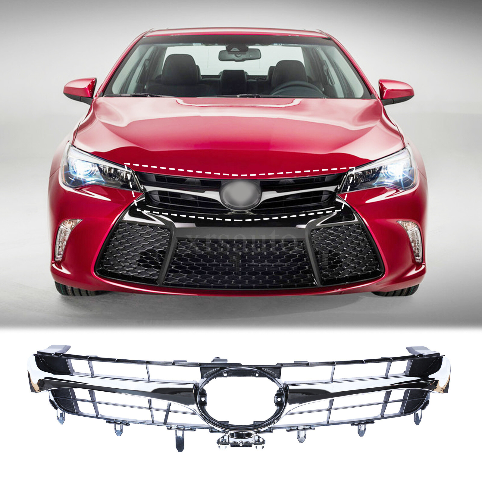 For 2015 2016 2017 Toyota Camry Hybrid LE XLE SE XSE Front Bumper Upper ...