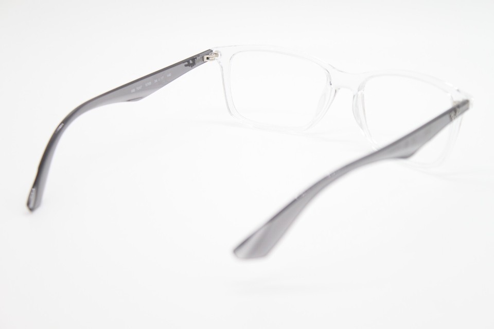 NEW RAY-BAN RB 7047 5768 TRANSPARENT GREY AUTHENTIC EYEGLASSES 54-17 | eBay