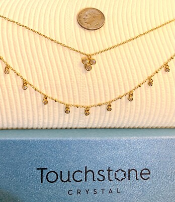 Swarovski Touchstone "Extra Extra" Necklace 9035N Gold Plated | eBay