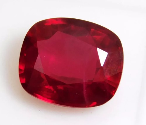 Mozambique Blood Dark Red Ruby Cushion 8-10 Ct Natural Certified Loose ...