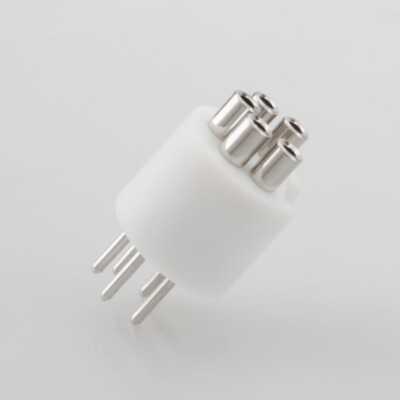 Rhodium Plated Pure Copper 5 Pin DIN Phono Tonearm MDIN Male PLUG Plug ...