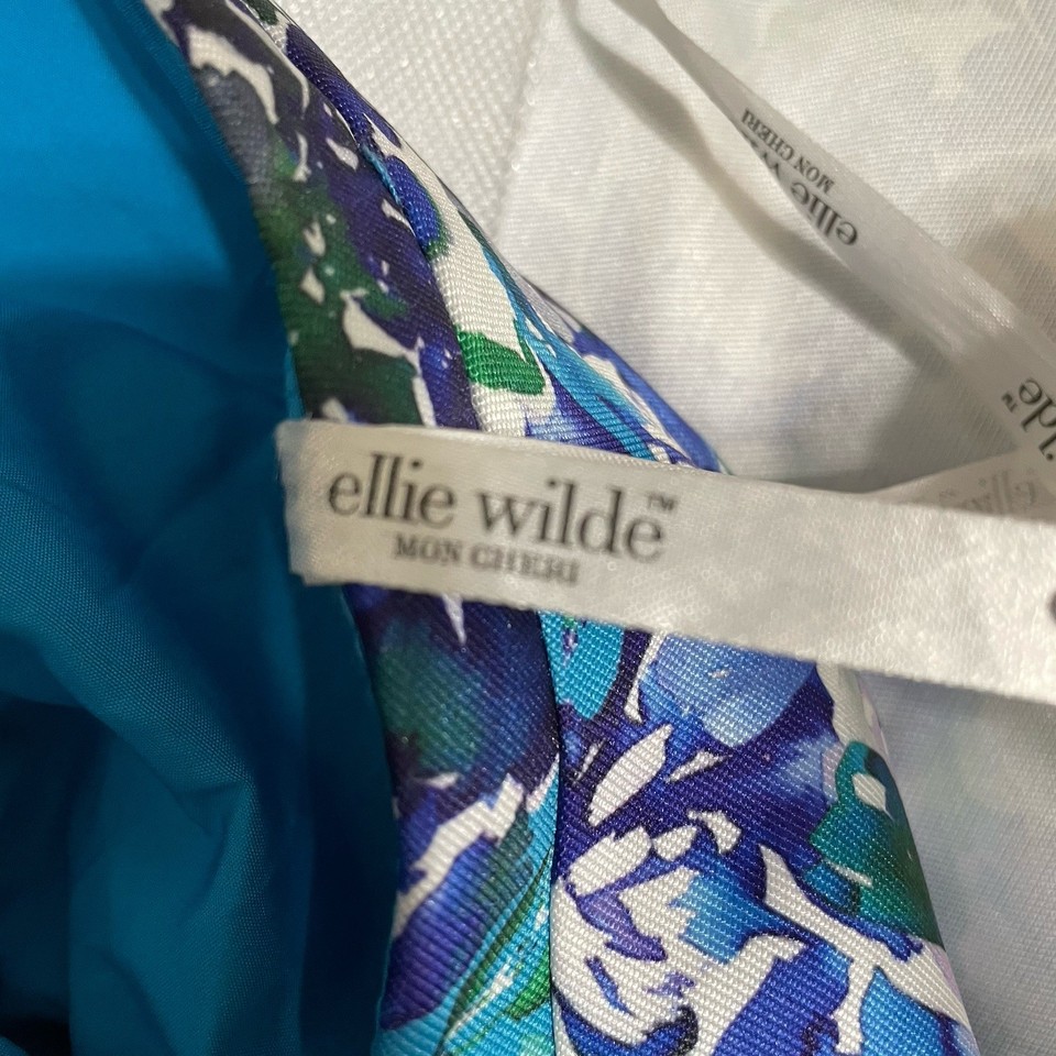 Ellie Wilde Mon Cheri Formal Floral Long Mermaid Layered Skirt Sz 6 ...