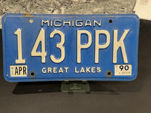 Michigan 1990 Auto License Plate Vintage Man Cave 143 PPK Wall Decor ...