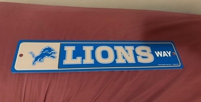 Detroit Lions Plastic 3.75”x19” Plastic Street Sign NEW NFL DISPLAY | eBay